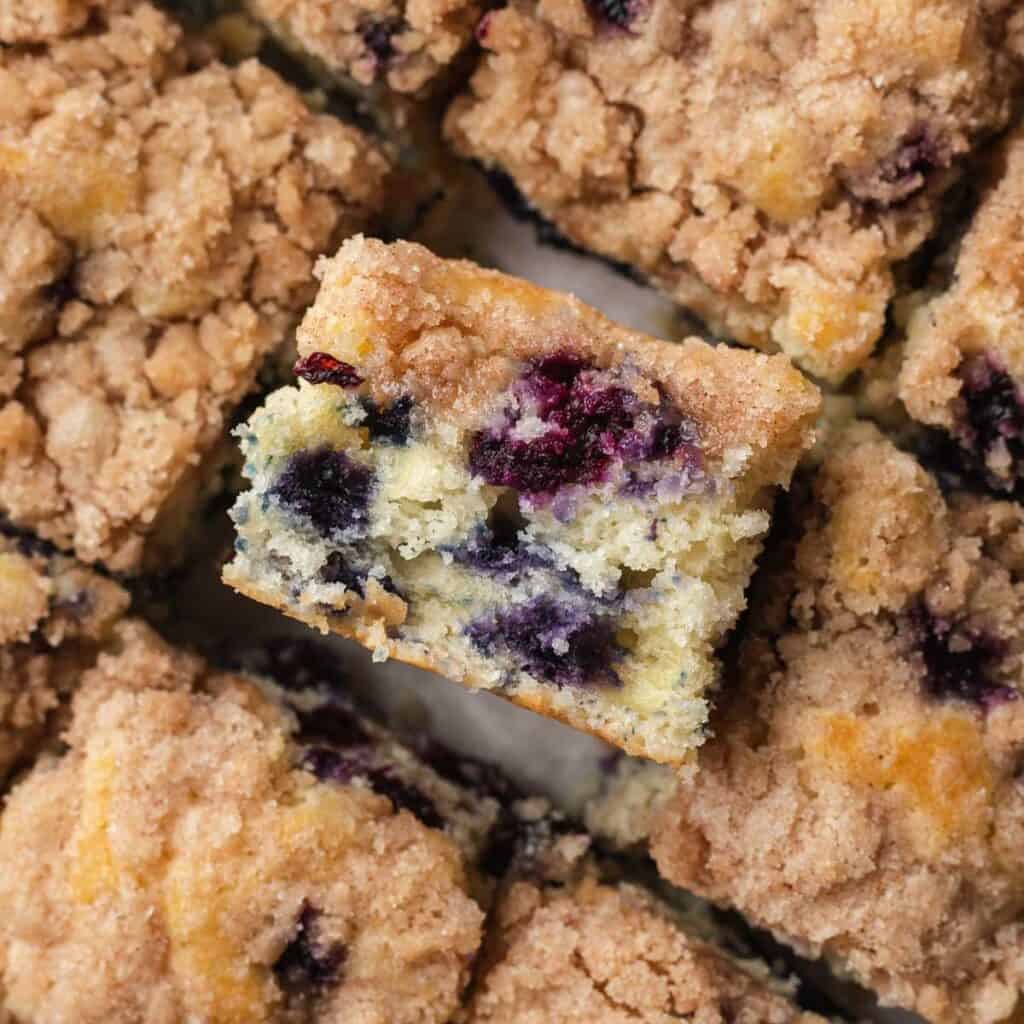 The Best Blueberry Buckle Coffee Cake - Bake & Bacon