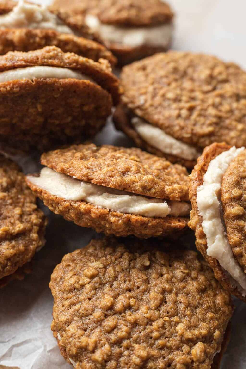 Soft & Chewy Oatmeal Creme Pies - Bake & Bacon