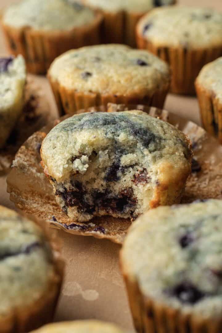 Blueberry Chocolate Chip Muffins - Bake & Bacon