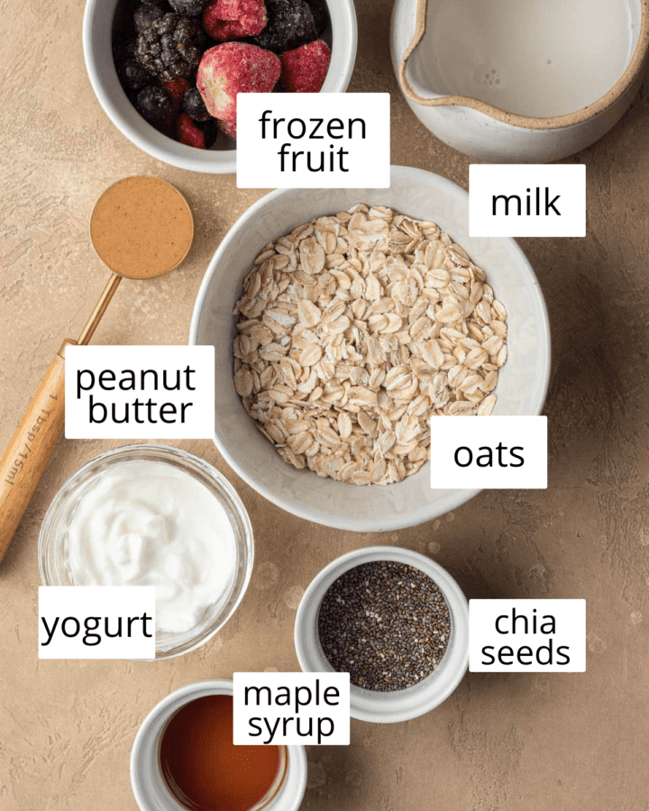 Overnight Oats with Frozen Fruit - Bake & Bacon
