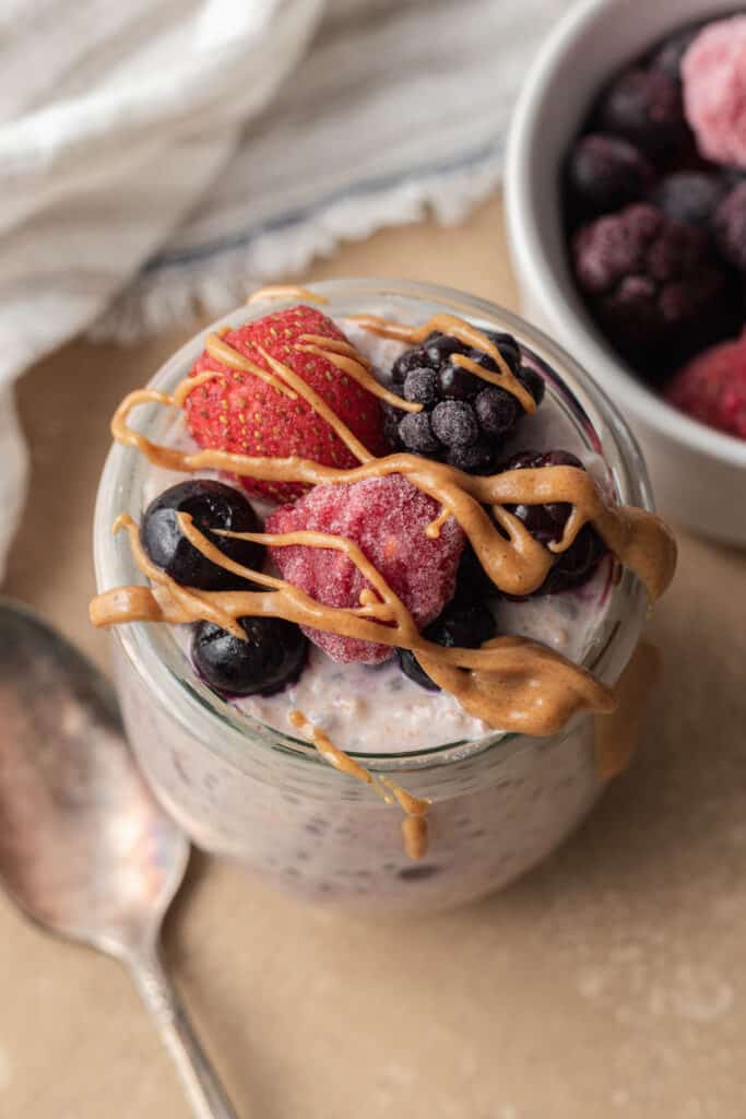 Overnight Oats with Frozen Fruit - Bake & Bacon