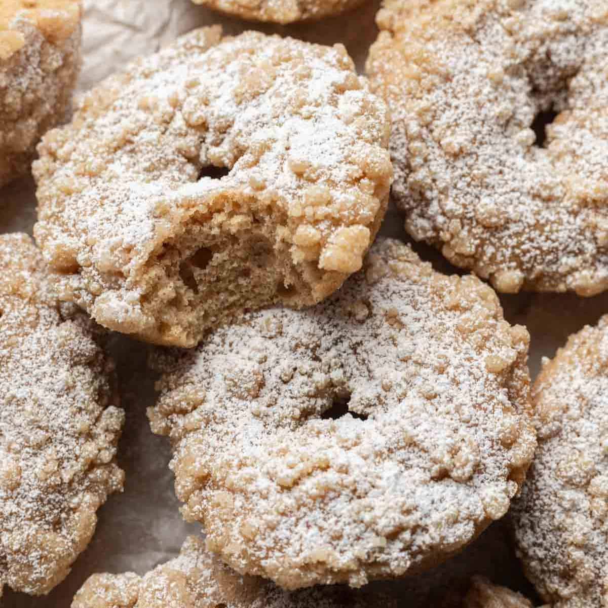 Crumb Donuts - No Mixer Needed! - Bake & Bacon