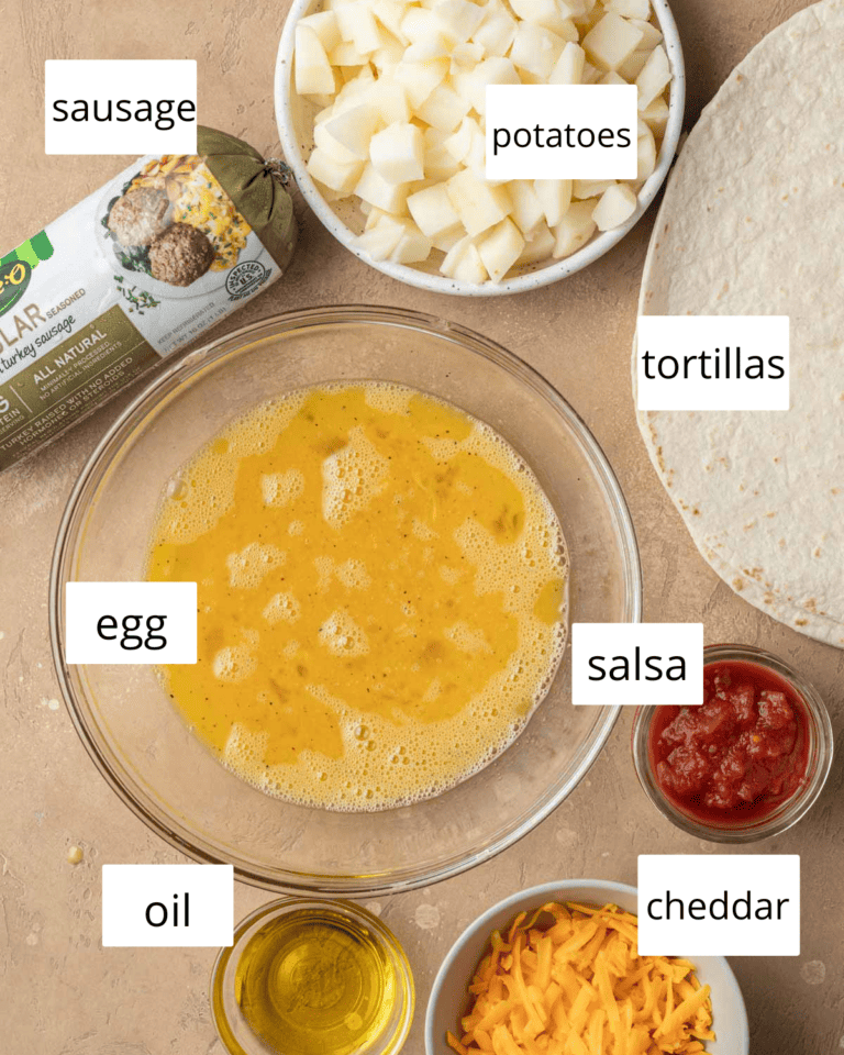 Potato Breakfast Burritos - Freezer Friendly - Bake & Bacon