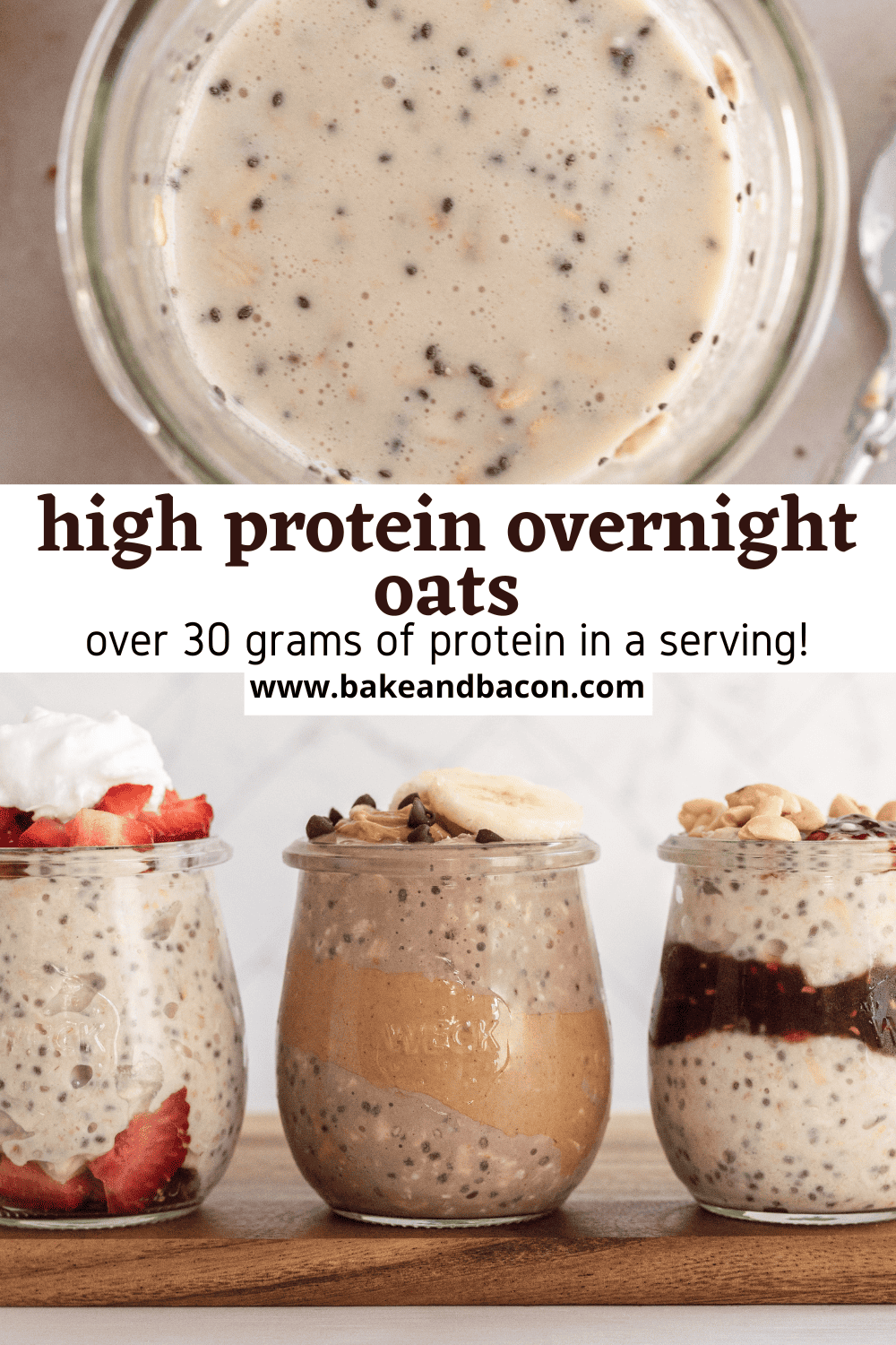 Quick & Creamy High Protein Overnight Oats- with Protein Powder- Bake ...