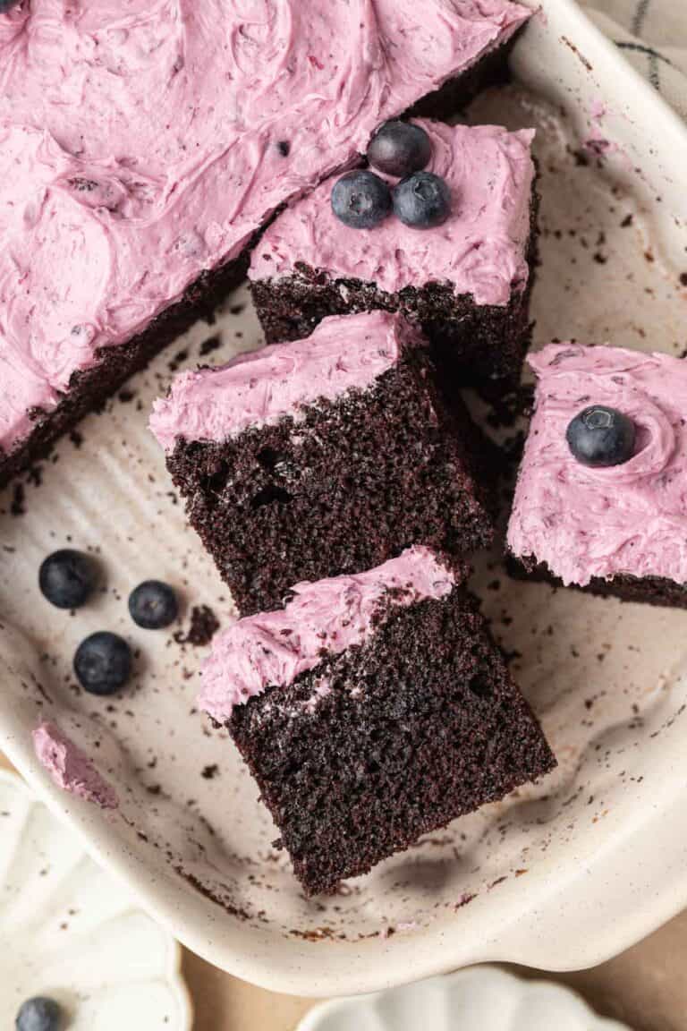 Moist Chocolate Blueberry Cake (Homemade Blueberry Buttercream) - Bake ...