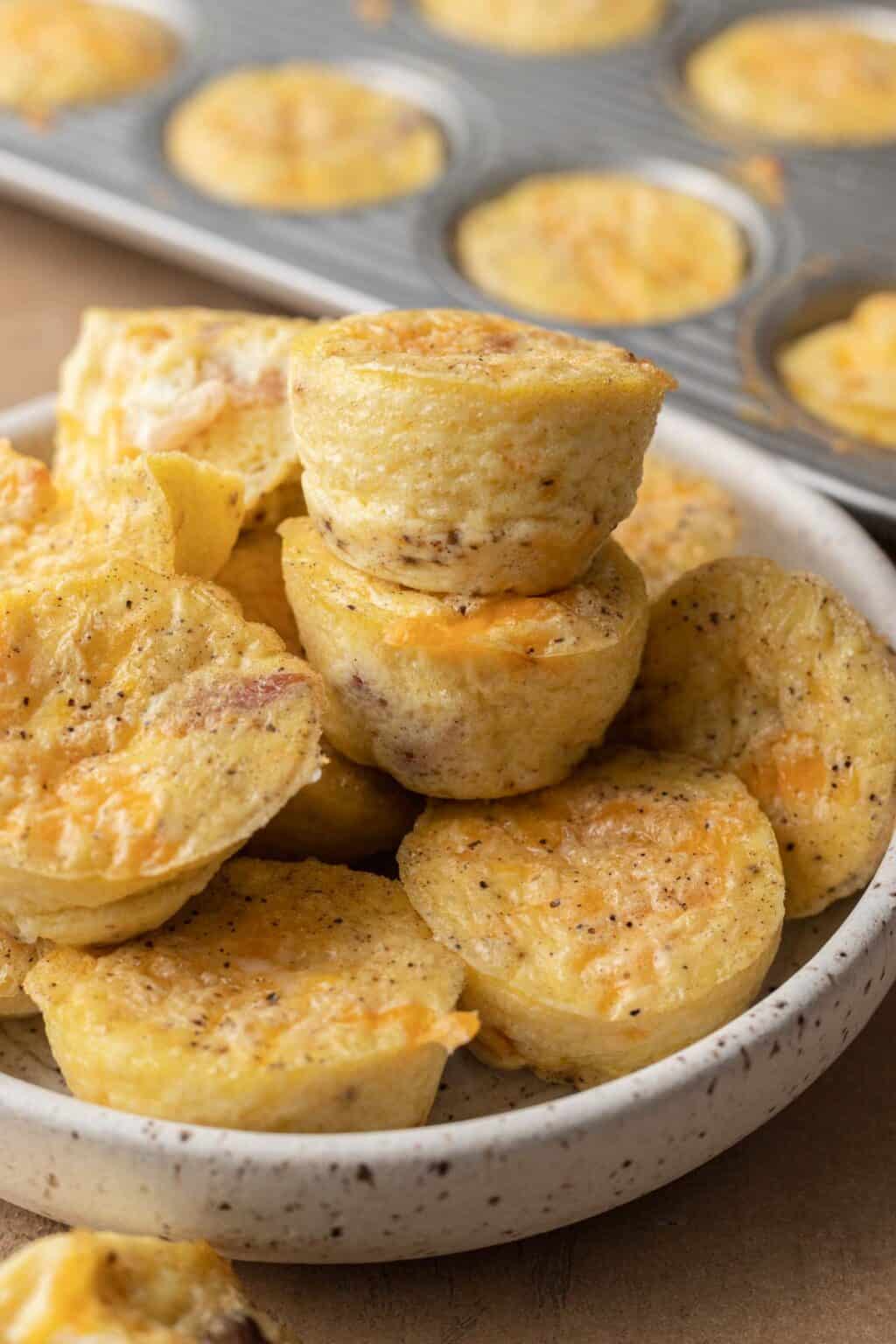 4 Ingredient Mini Bacon Egg and Cheese Bites - Bake & Bacon