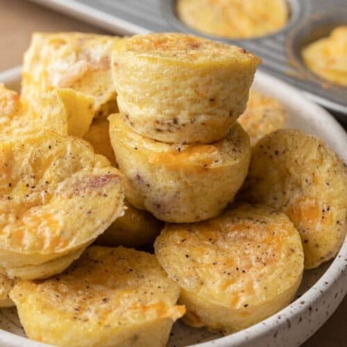 4 Ingredient Mini Bacon Egg and Cheese Bites - Bake & Bacon