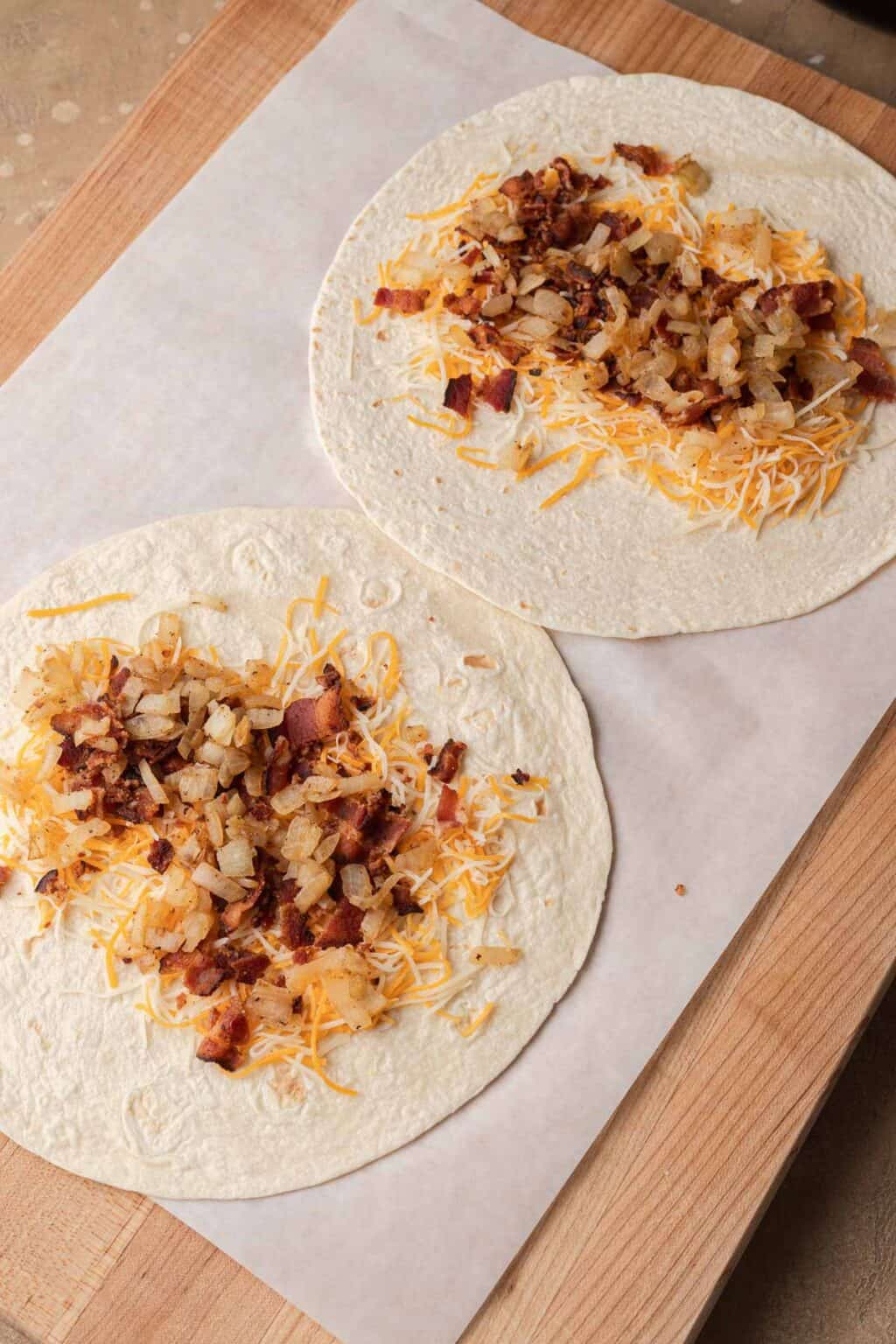 Homemade Bacon and Egg Breakfast Wraps - Bake & Bacon