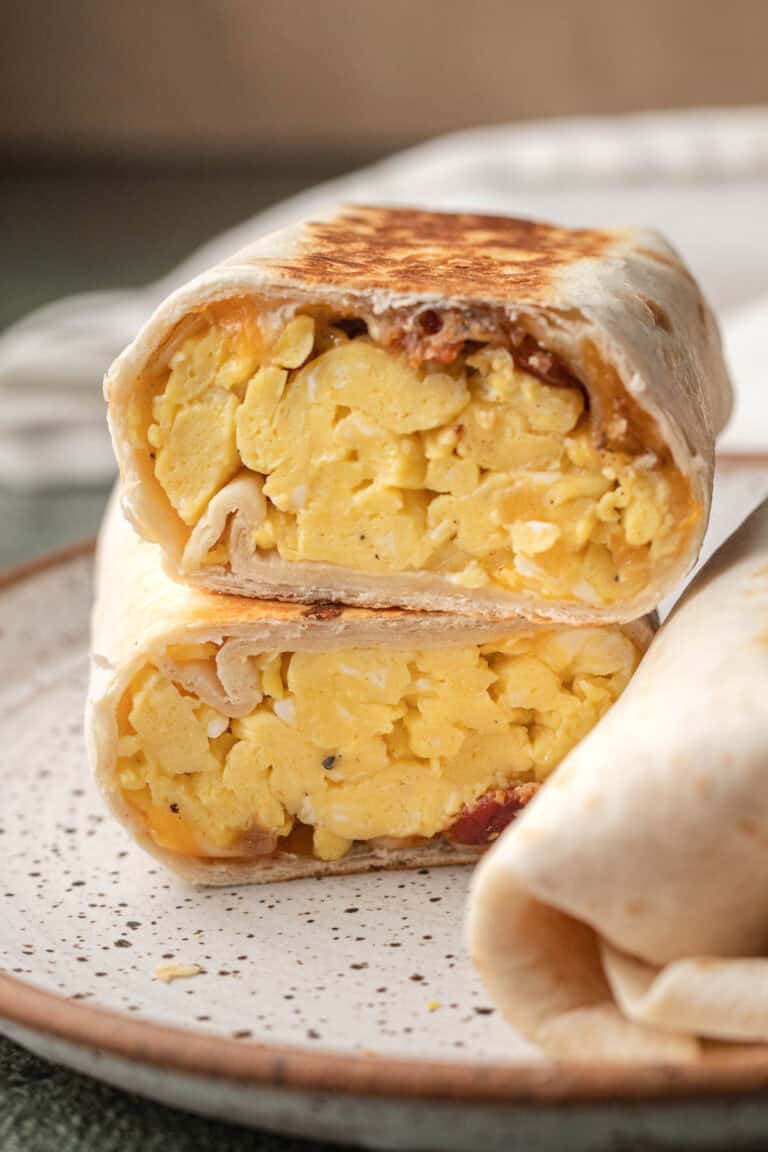 Homemade Bacon and Egg Breakfast Wraps - Bake & Bacon