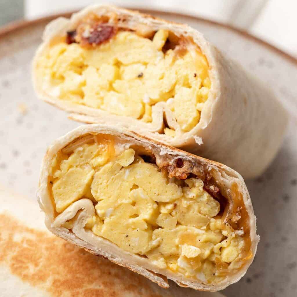 Homemade Bacon and Egg Breakfast Wraps - Bake & Bacon